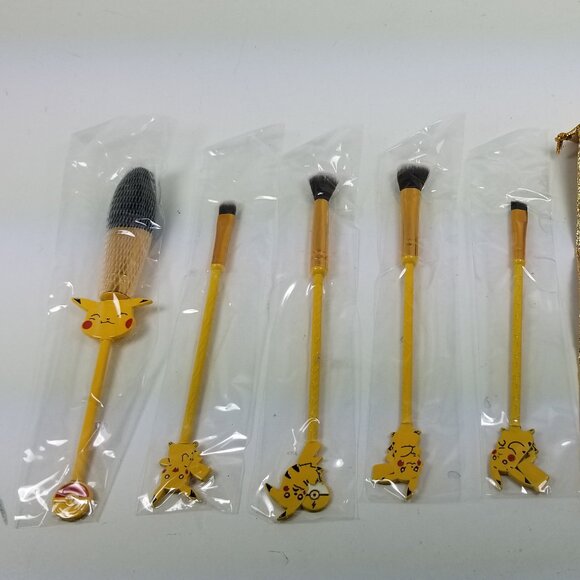 Pokemon | Makeup | Pikachu Makeup Brushes Set With Bag | Poshmark